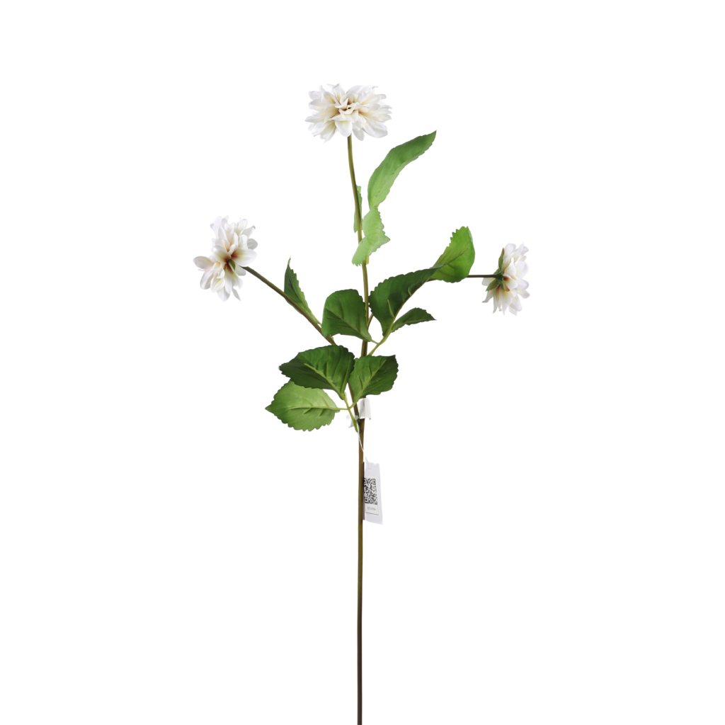 Tallo artificial de dalia de 3 cabezas de 76 cm - TrustFloral